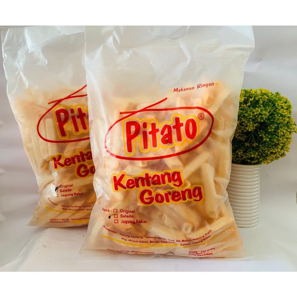 Jual PITATO KENTANG ORIGINAL, BALADO, JAGUNG BAKAR 250 GRAM - Pitato ...