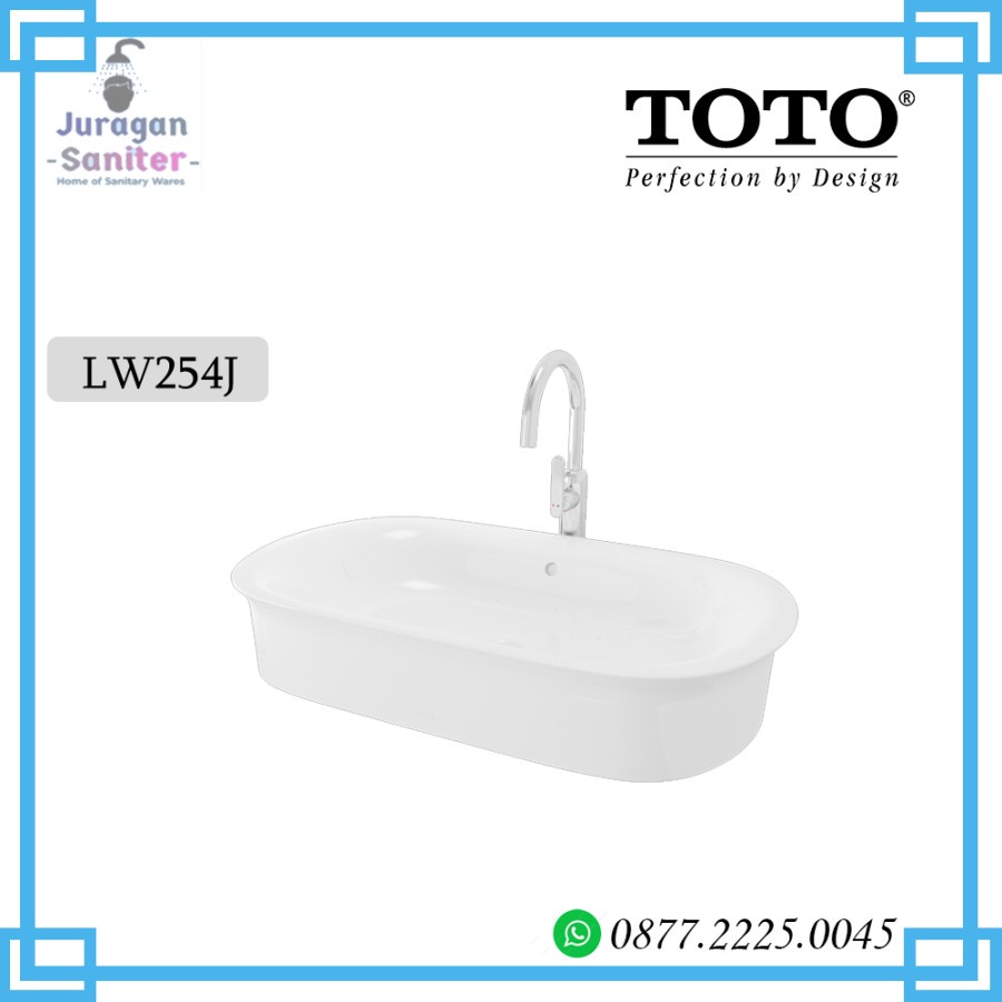 Jual TOTO LW254J Washtafel Meja Hayon Vessel Counter Lavatory | Shopee ...