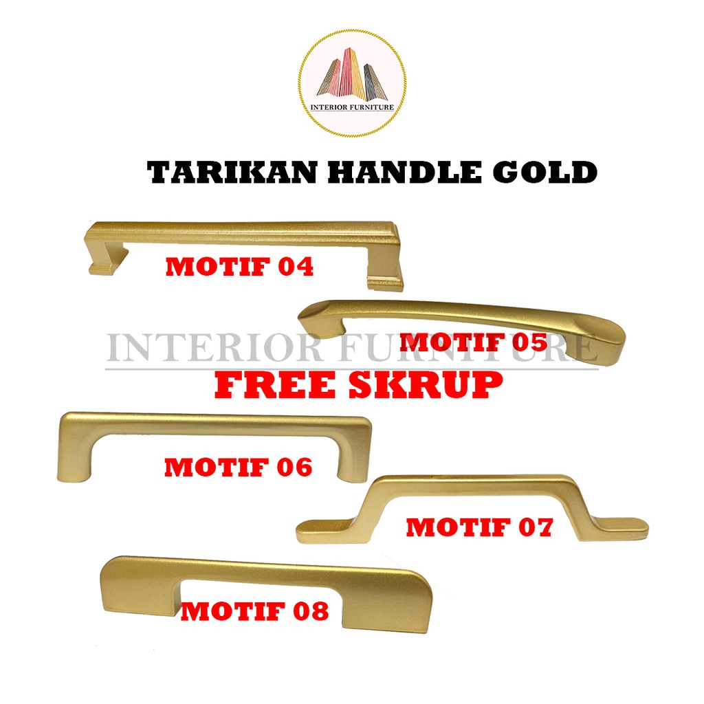 Jual Tarikan Handel Gold / Emas Handle Laci Pintu Lemari Minimalis ...