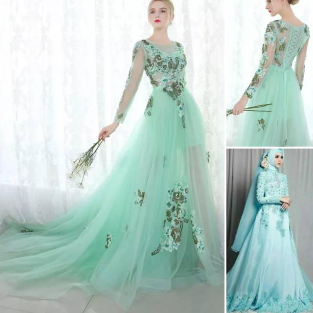 Jual GPLPAN 03 Baju Gaun Pengantin Wedding Dress Lengan Panjang ...