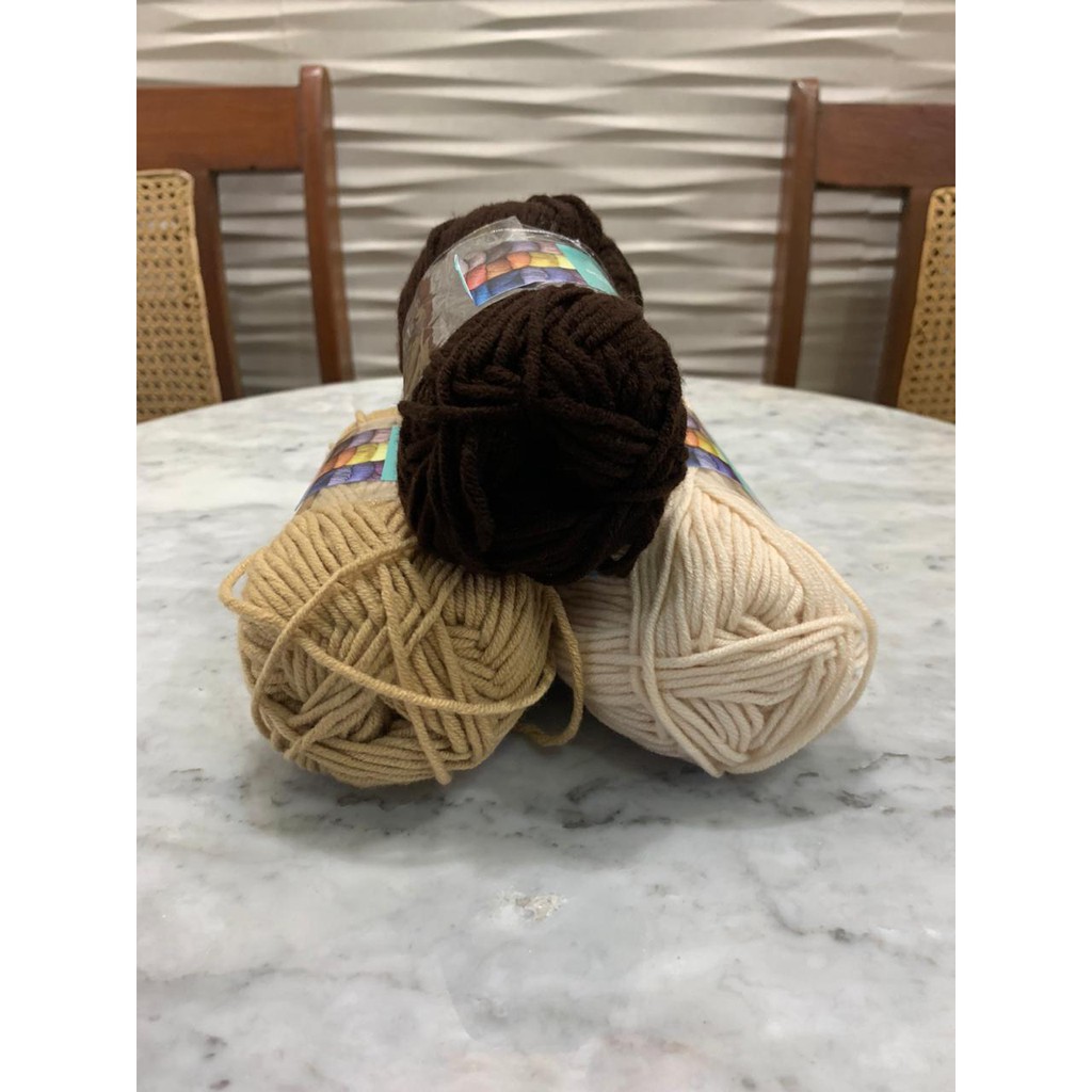 Jual Benang katun Susu Nuansa Coklat Rajut Crochet Knit Knitting ...