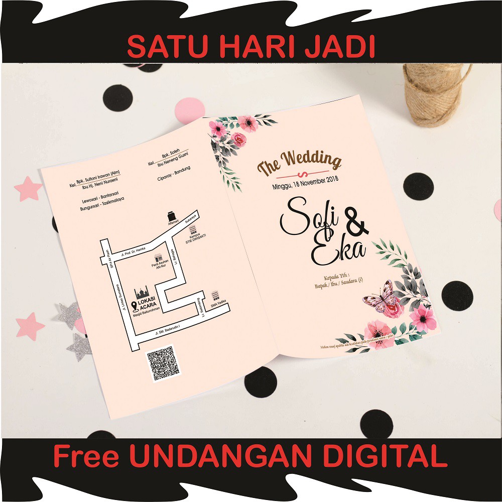 Jual CETAK UNDANGAN PERNIKAHAN MURAH, TEBAL, VINTAGE, RUSTIC, MODERN ...