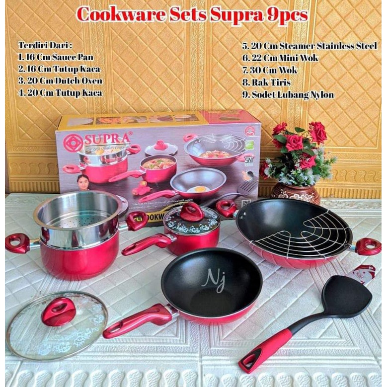 Jual cookware set supra 9pcs | Shopee Indonesia