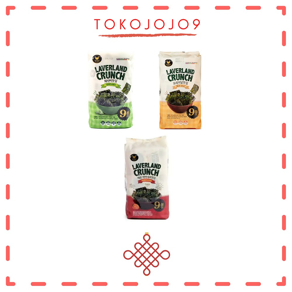 Jual Manjun Laverland Crunch / Snack Rumput Laut / Seaweed Snack ...
