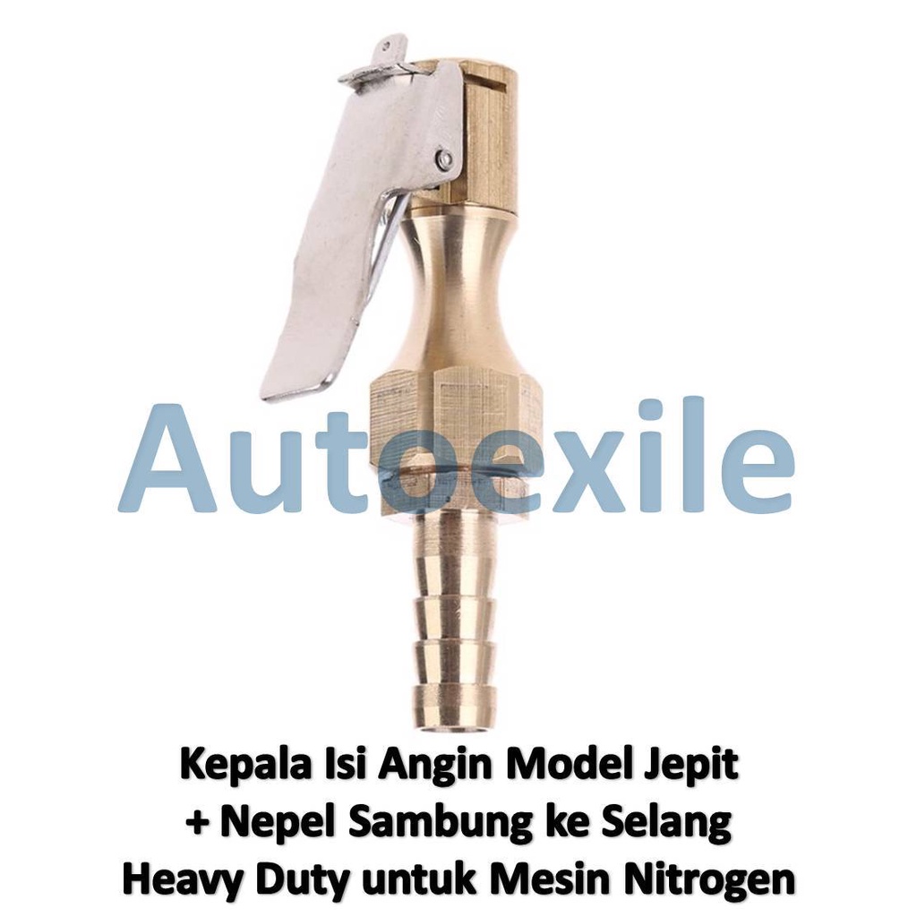 Jual Kepala Isi Angin Nitrogen Model Jepit Heavy Duty dan Nepel Sambung ...