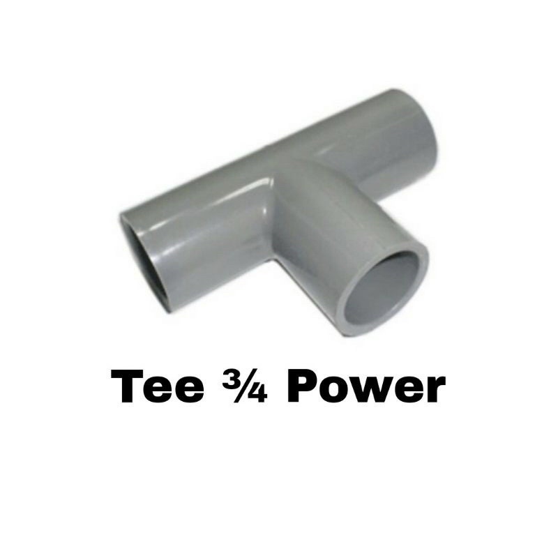 Jual Fitting Tee T PVC 3/4 Inch AW Power Non Anti Timbal Tebal Kuat ...