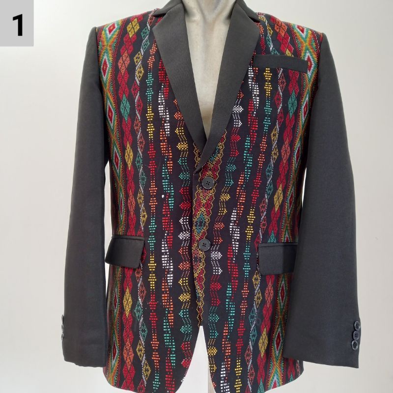 Jual jas ulos sumatera/ jas ulos formal sumatera / jas motif ulos ...