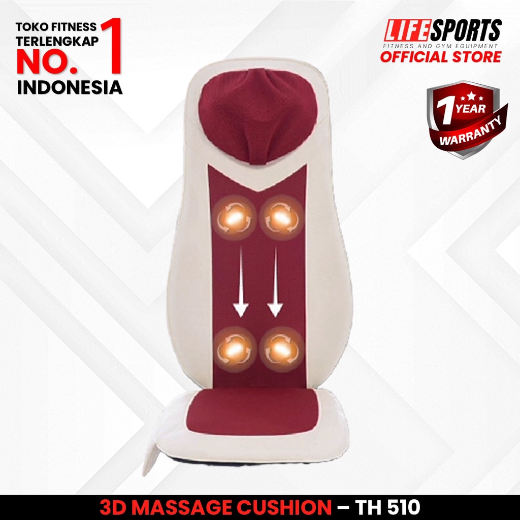 Jual LIFESPORTS - New Alat Pijat Tokuyo 3D Kursi Pijat Massage Cushion TH-510 pake di mobil bisa ...
