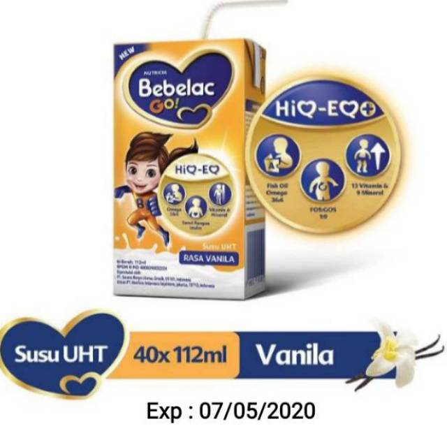 Jual Bebelac Go! Susu pertumbuhan kemasan UHT 112ML (isi 40pcs ...