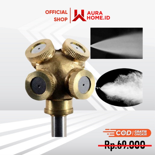 Jual Sprinkler Spray Nozzle Air Irigasi Taman Copper 4 Holes ...