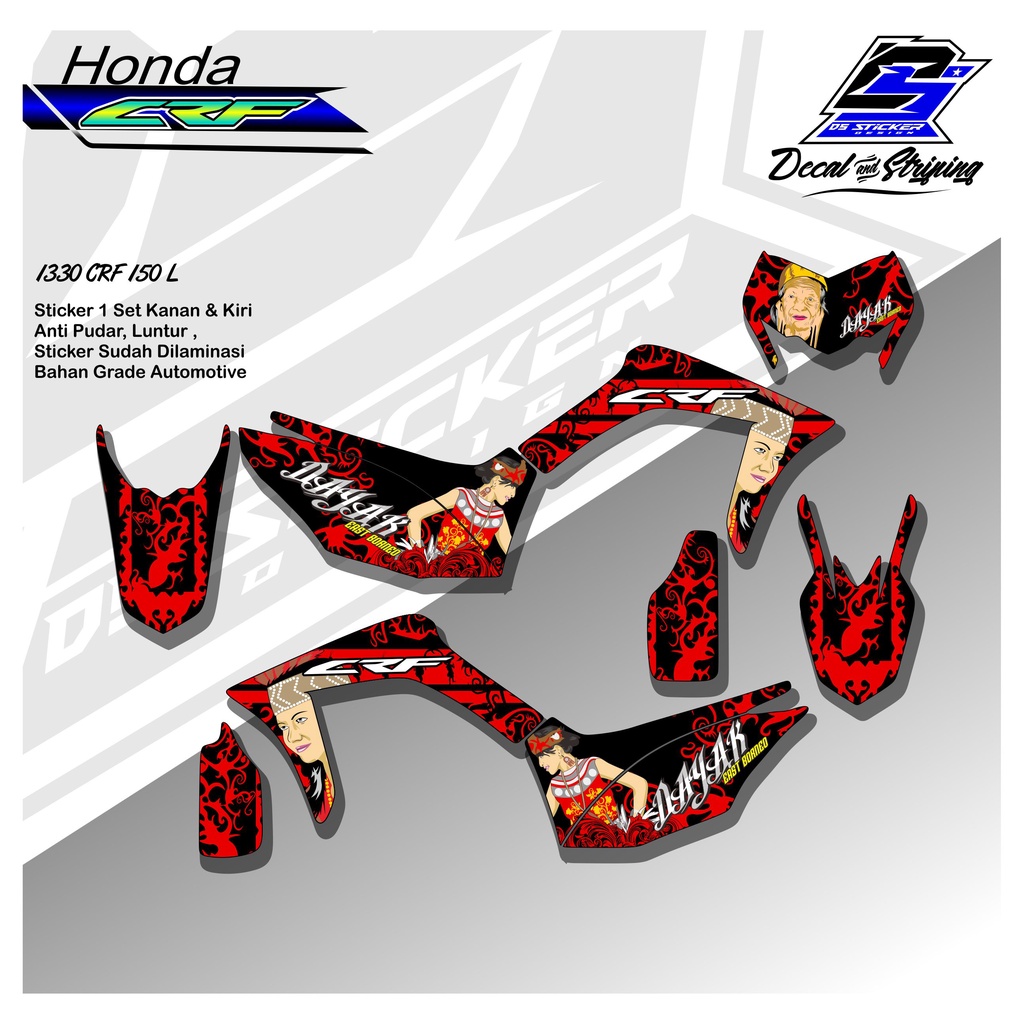 Jual 1330 Sticker Striping Semi Full Motor HONDA CRF 150 L List Variasi ...