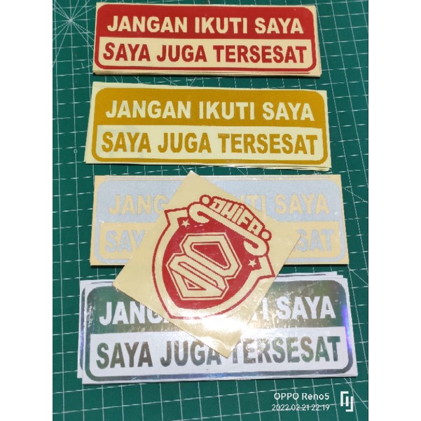 Jual stiker cutting jangan ikut saya saya juga tersesat | Shopee Indonesia