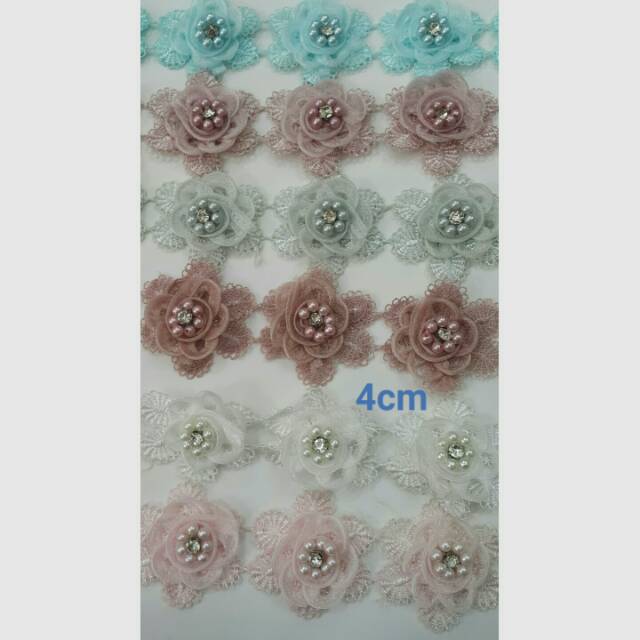 Jual Renda bunga korea 4471 harga 90.000 per meter | Shopee Indonesia