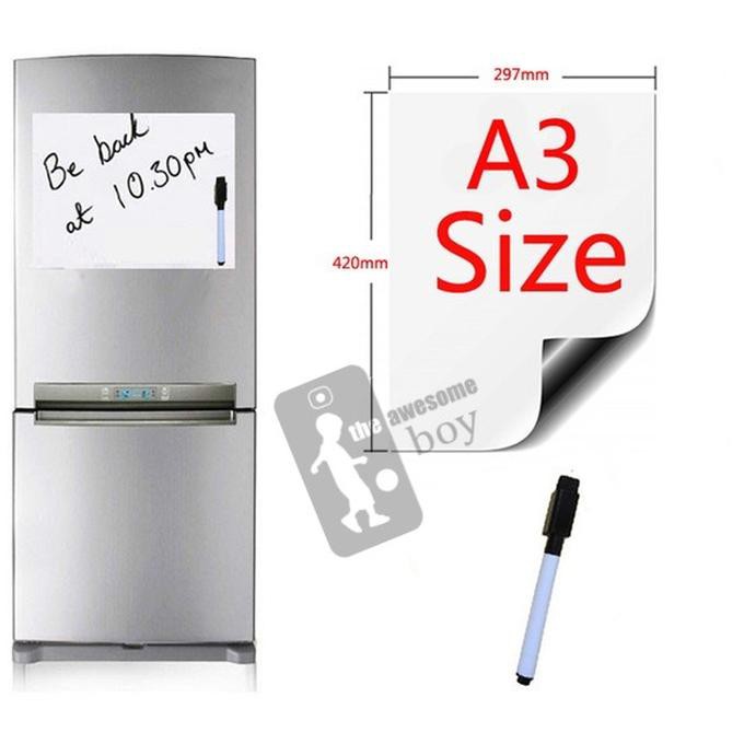 Jual Magnetic Whiteboard For Refrigerator Kertas Magnet Kulkas | Shopee ...
