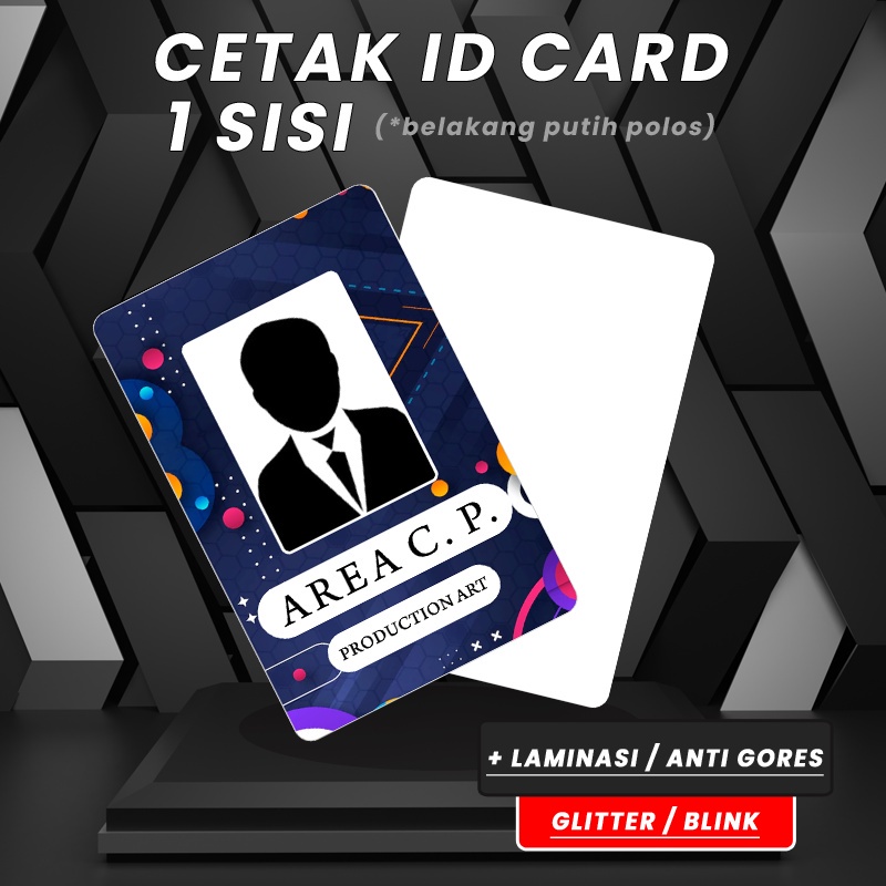 Jual Print dan Cetak ID Card 1 Sisi + Laminasi Glitter/Cetak Kartu ...
