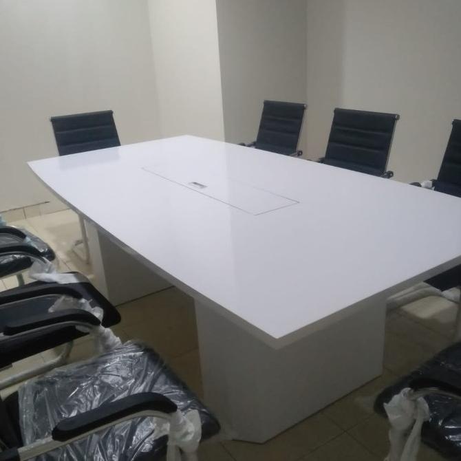 Jual Custome Meja Meeting Kerja Kantor 240*120*75 Minimalis 8-10 Orang ...