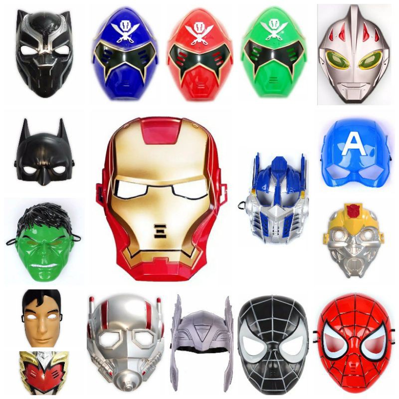 Jual Topeng Superhero Anak Avengers Captain America Spiderman Hulk ...