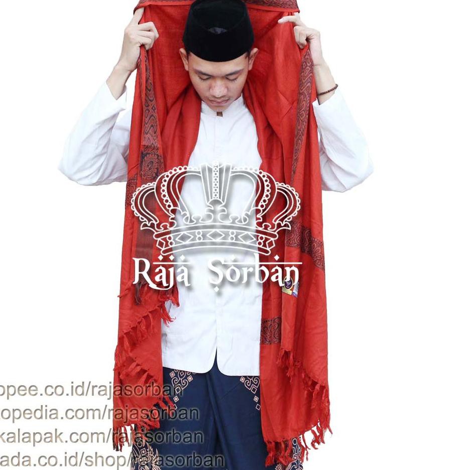 Jual [KODE PRODUK 8011] Sorban Kashmiri Made In India Merah Fantan ...