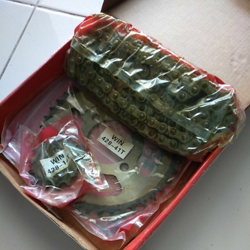 Jual Gear set WIN ( 428H-110L-41T-14T ) | Shopee Indonesia