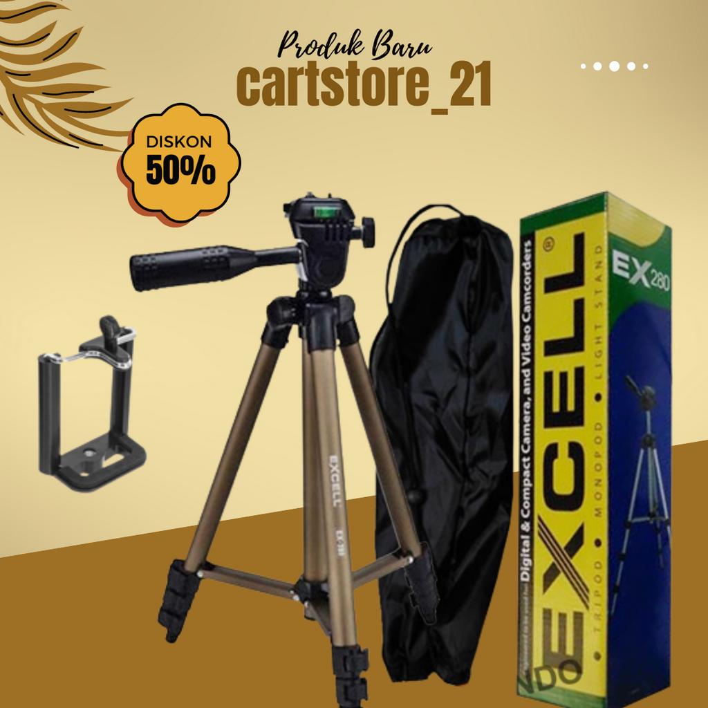 Jual Tripod Excell EX 280 plus holder for Camdig actioncam dan Hp tripod kamera dslr tripod ...