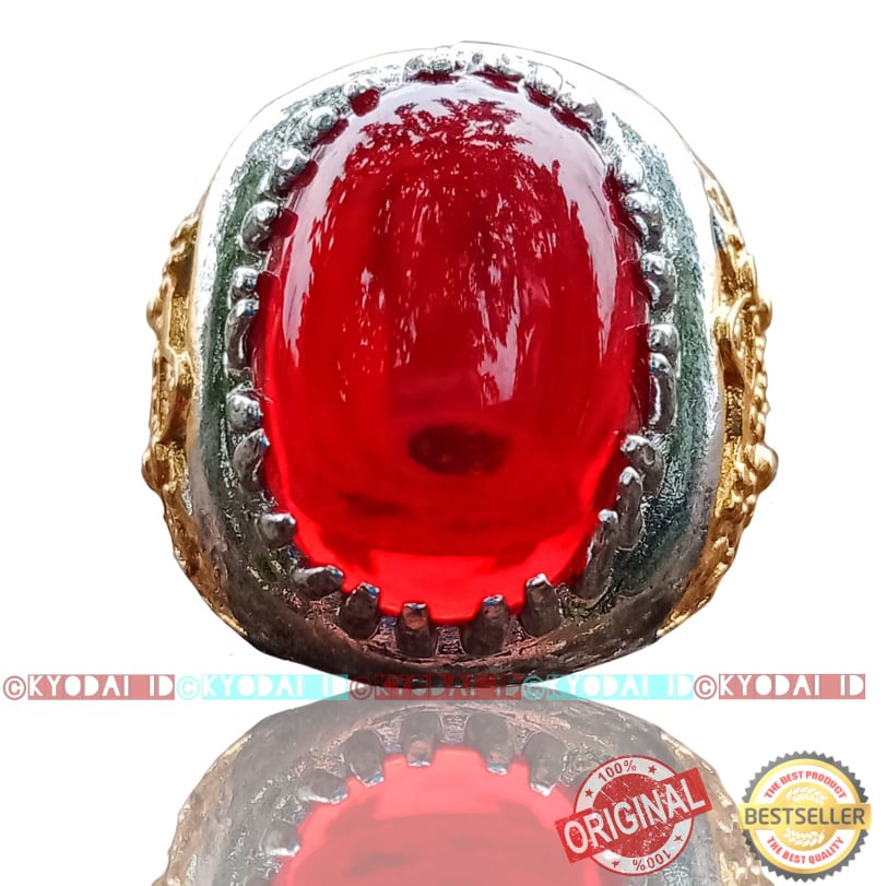 Jual Cincin Batu akik Merah siam bangkok Ring kombinasi motif HQ ...