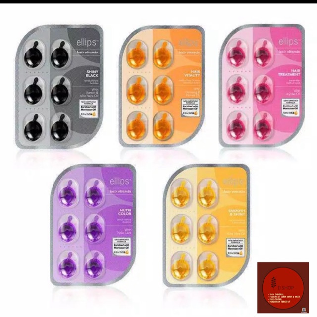 Jual ELLIPS HAIR VITAMIN SACHET ISI 6 CAPS / VITAMIN RAMBUT / ELIPS ...