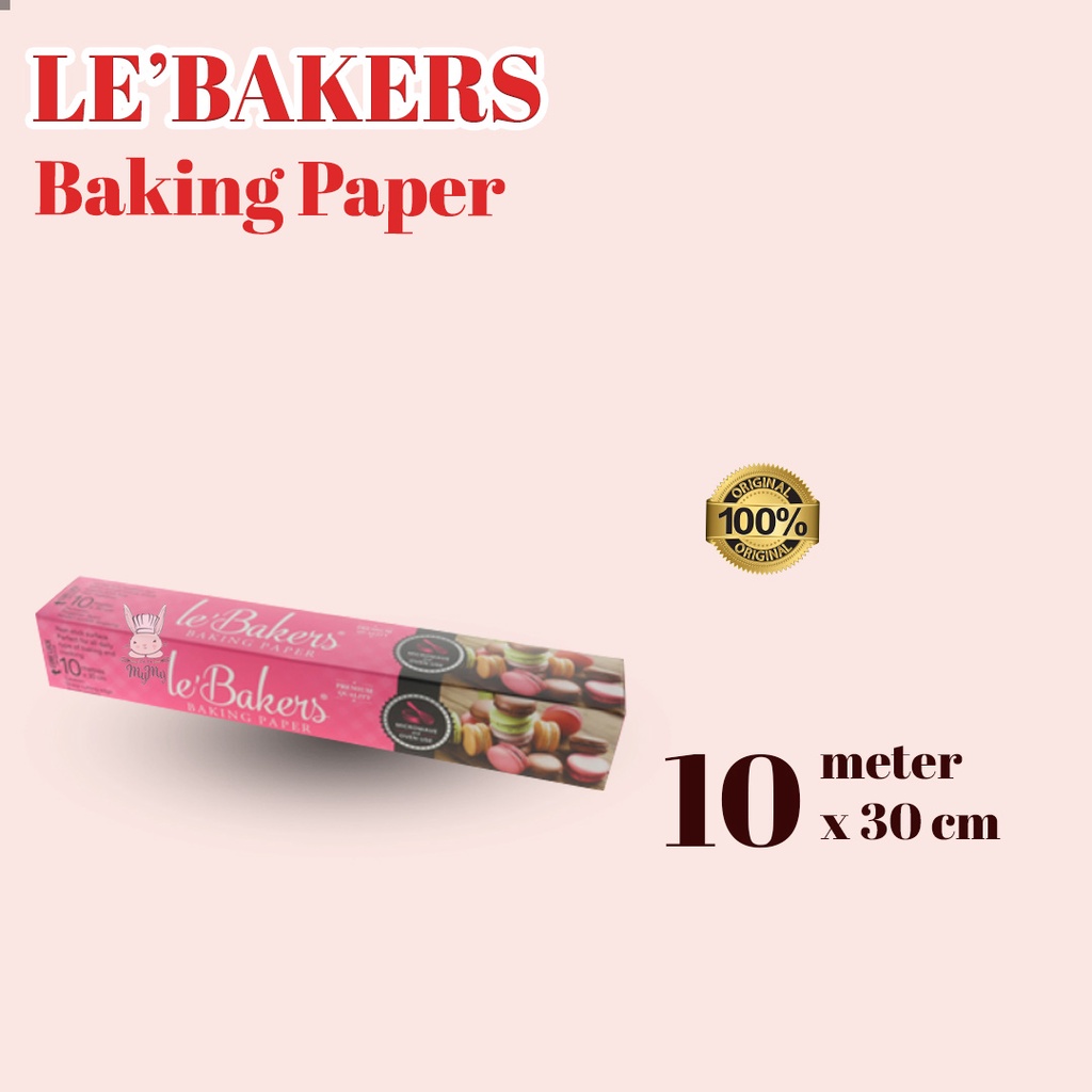 Jual Le Bakers Baking Paper 30 cm x 10 m Putih - Kertas Roti Roll ...