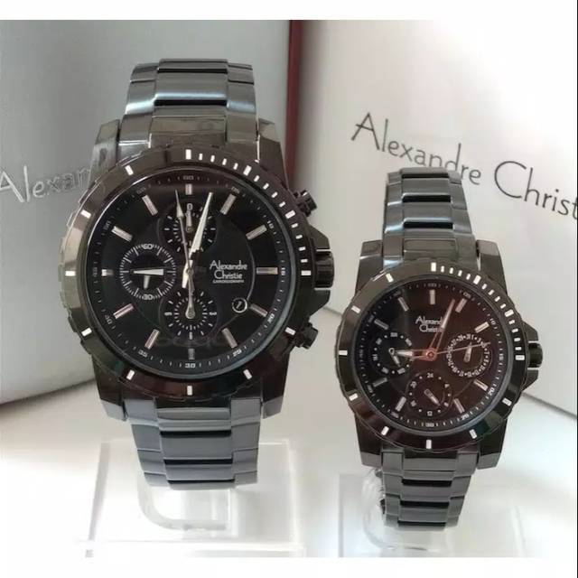 Jual Alexandre Christie AC 6141 Full Black Couple Edition | Shopee ...