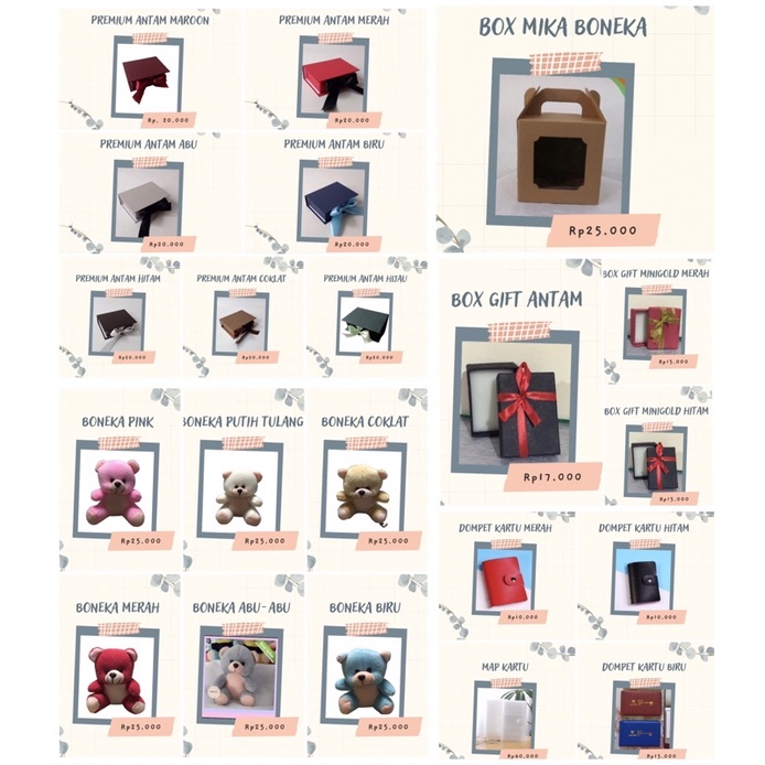 Jual Tambahan untuk kado hadiah bingkisan parsel buket boneka gift box ...