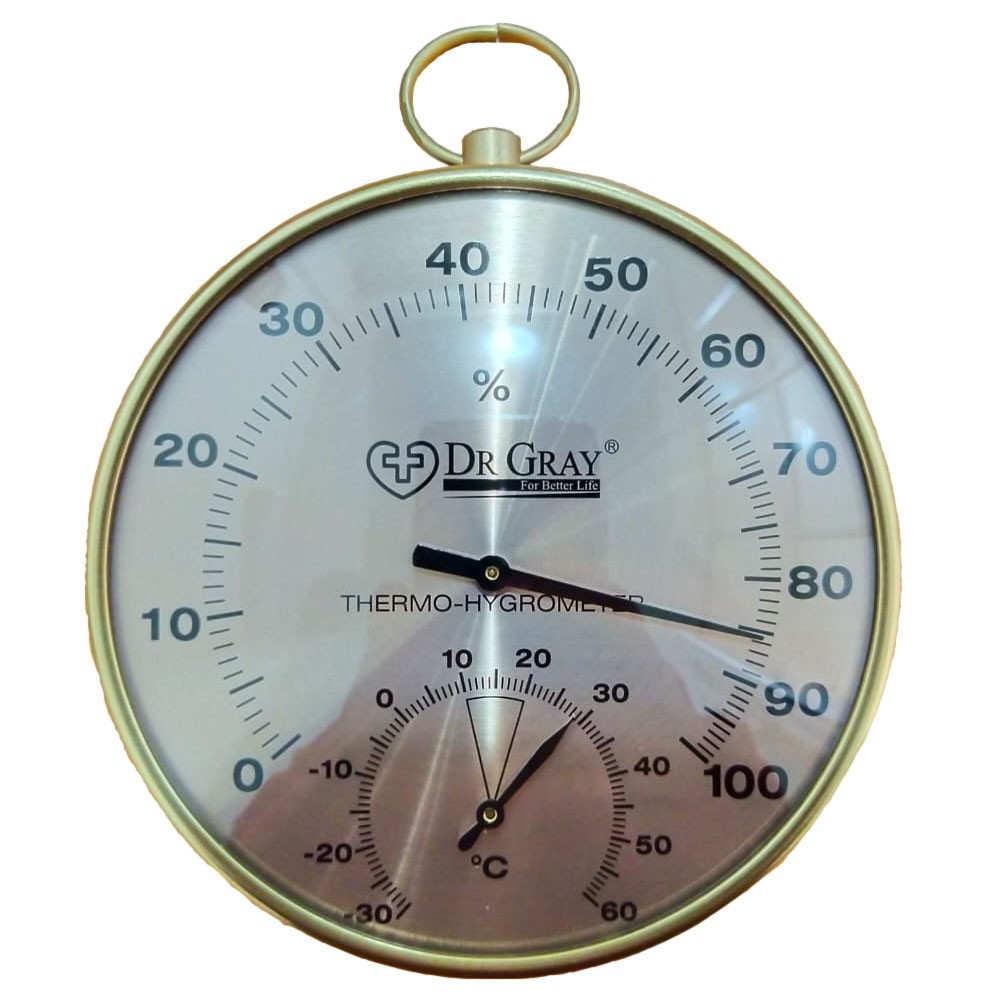 Jual Alat pengukur suhu ruangan thermometer hygrometer analog 4 inch DR ...