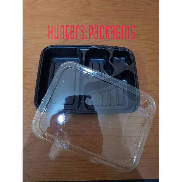Jual Box bento sekat 4 - Tray bento sekat 4 - Kotak makan sekat 4 ...
