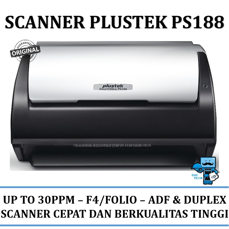 Jual Scanner Otomatis / ADF Plustek SmartOffice PS188 - Original Resmi ...