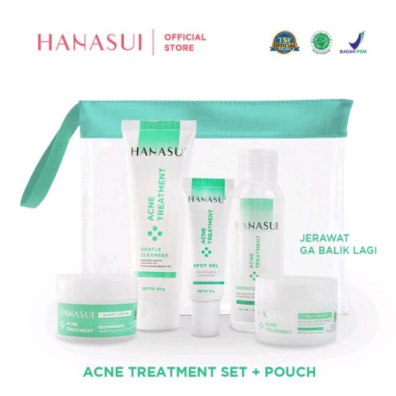 Jual HANASUI ACNE TREATMENT (SATU SET GRATIS BAG) | Shopee Indonesia