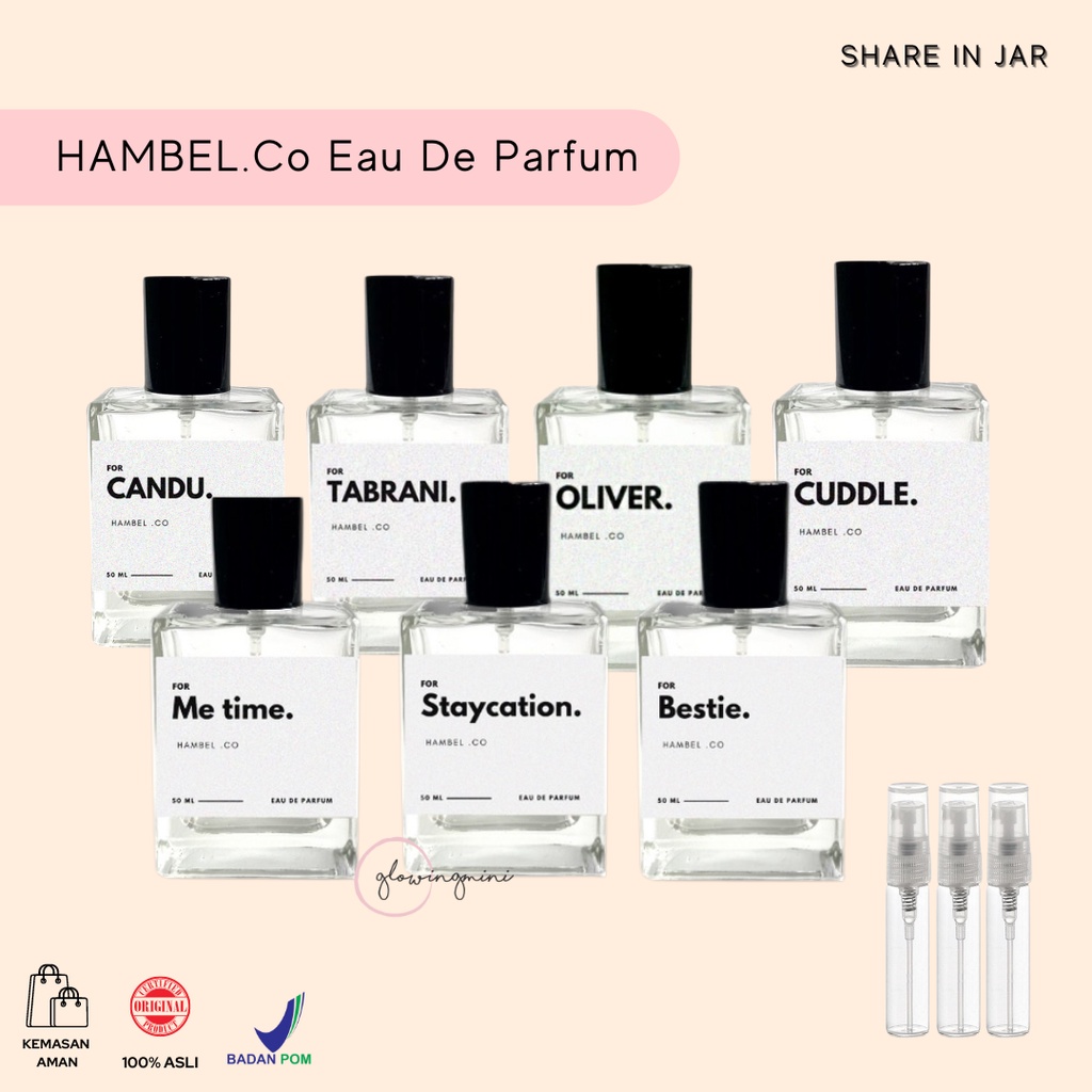 Jual HAMBEL.CO PARFUM TABRANI OLIVER CANDU ETC SHARE IN JAR TERMURAH ...