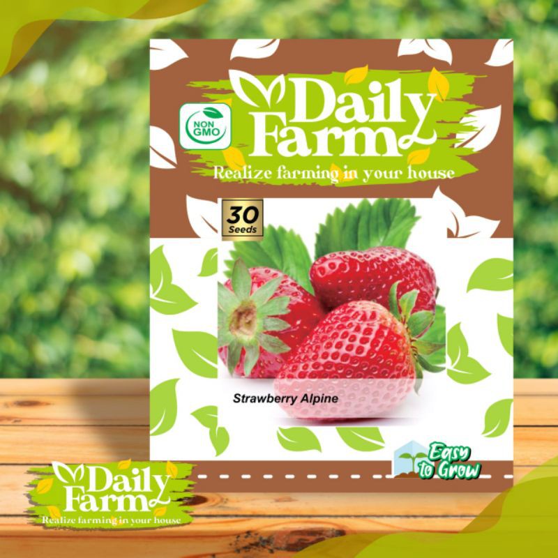 Jual DF benih STRAWBERRY ALPINE 30 butir biji bibit buah stroberi ...