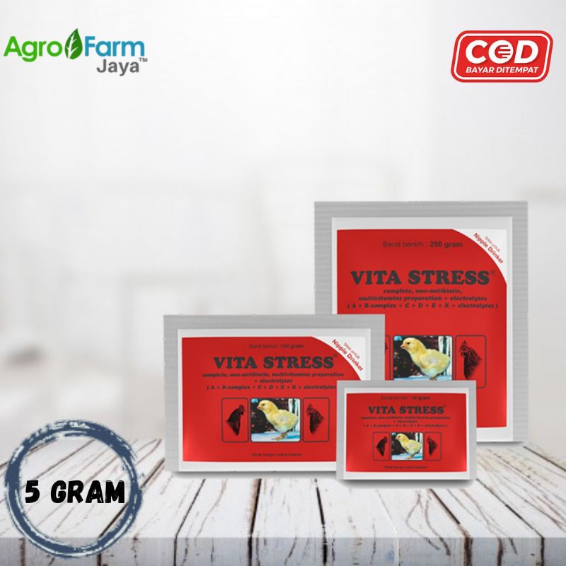 Jual Vita Stress Obat Vitamin Ayam dan Burung Vita Stress 5 Gram ...