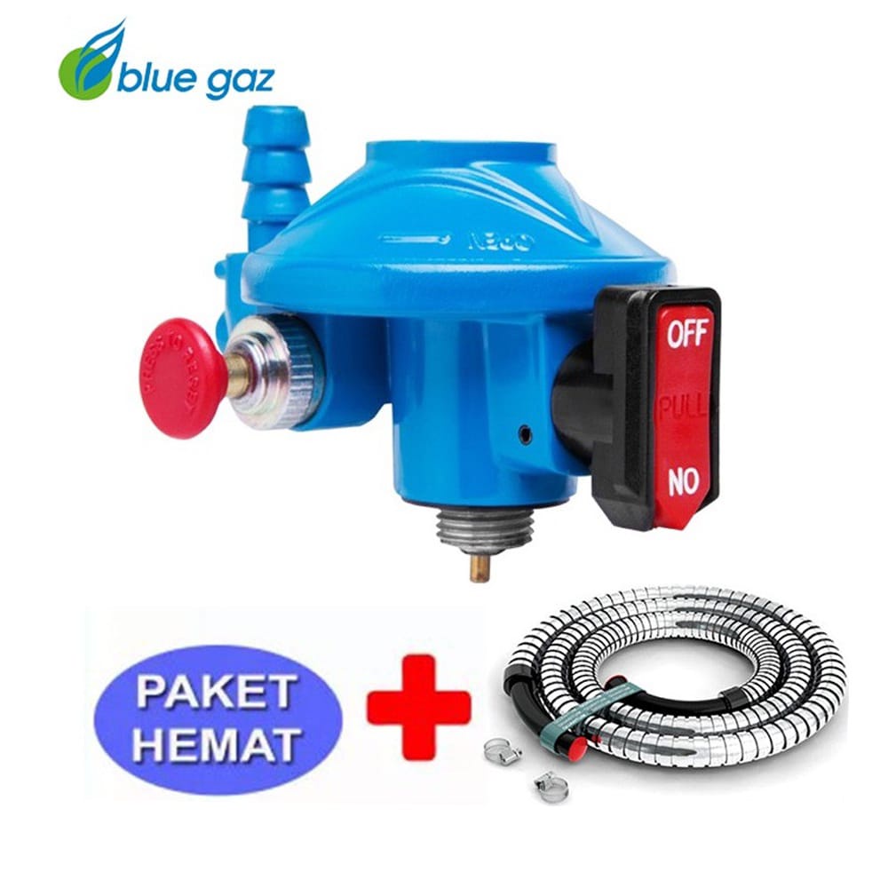 Jual Paket Blue Gaz Indikator Gas - blue Gaz Regulator PD + Selang 1.8M ...