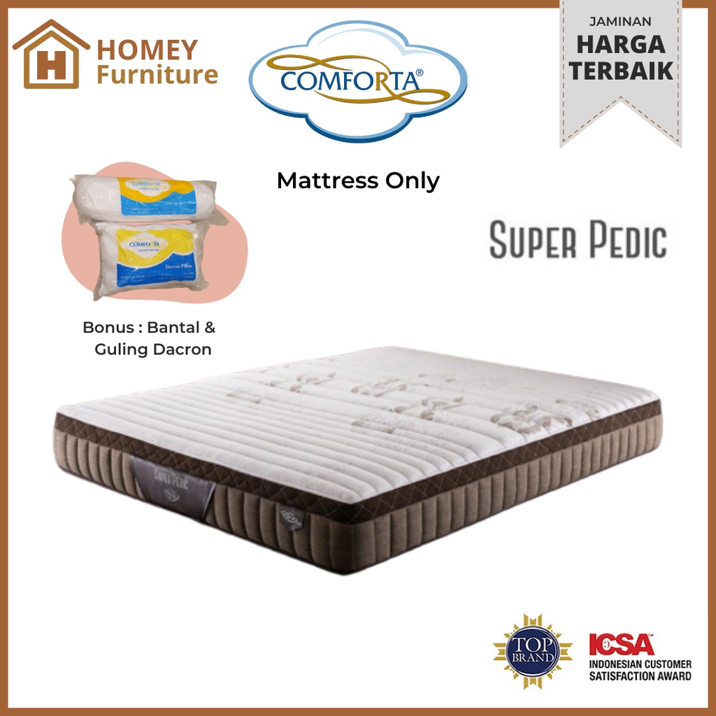 Jual PROMO Kasur Springbed Comforta Super Pedic - FREE BANTAL + GULING ...