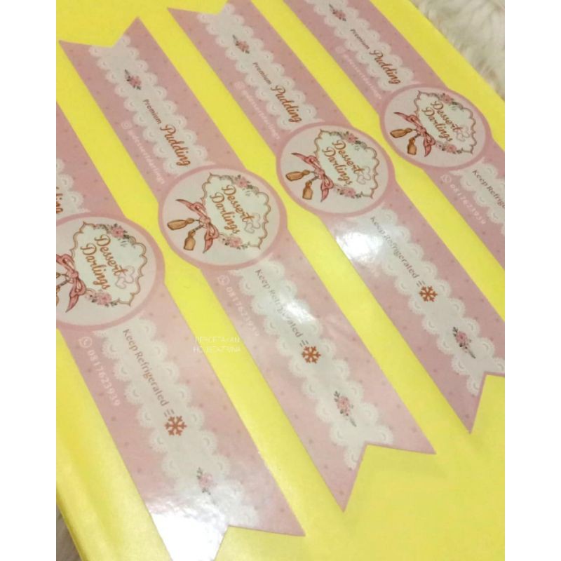 Jual STIKER SEGEL DESSERT BOX/SALAD/RICE BOX SIZE 19X4CM | Shopee Indonesia