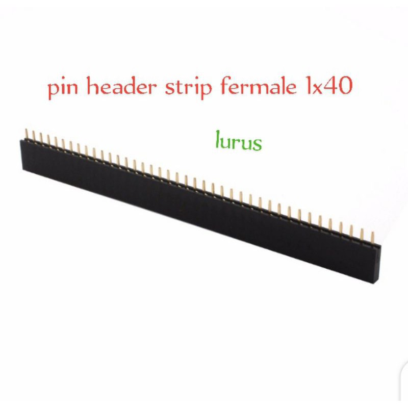 Jual PIN HEADER STRIP FEMALE 1X40 2.54MM | Shopee Indonesia