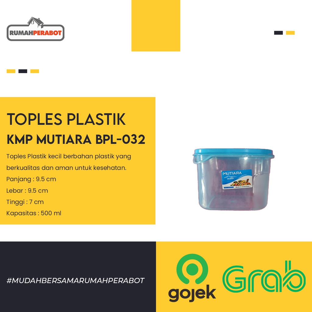 Jual KMP Mutiara Toples Plastik Kecil 500 ml | Shopee Indonesia