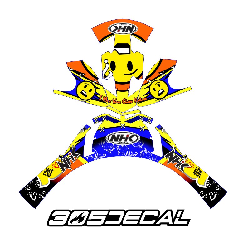 Jual Sticker Decal Helm NHK TERMINATOR/GPPRO part 1 | decal helm ...