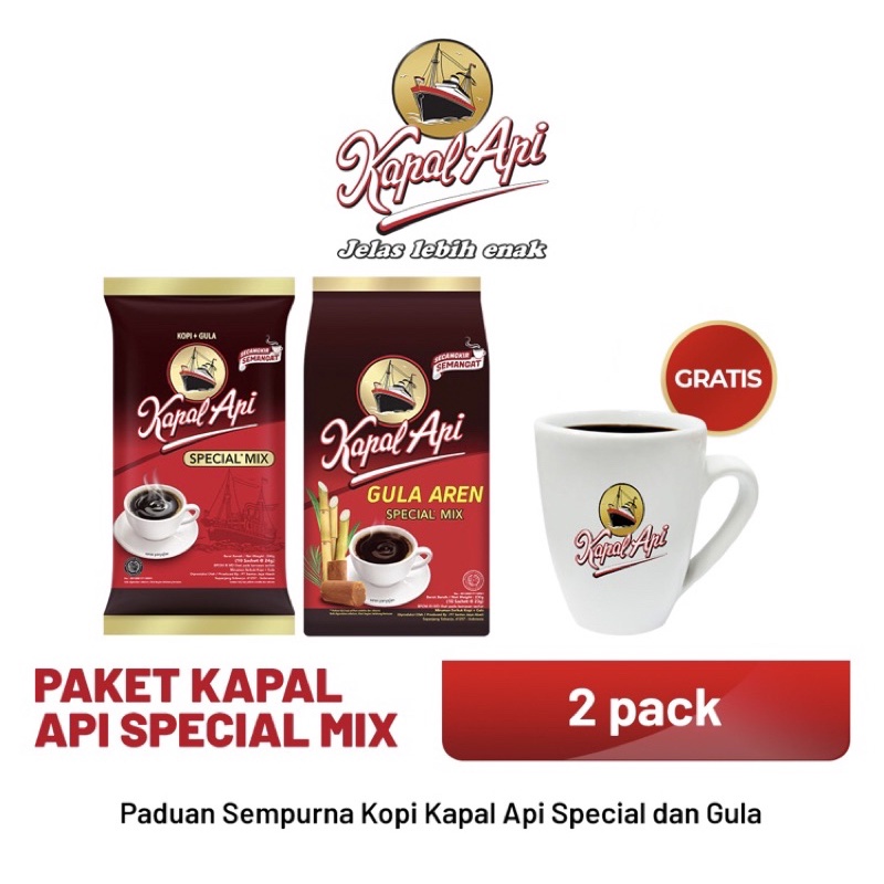 Jual Kopi Kapal api plus mug/coffee press | Shopee Indonesia