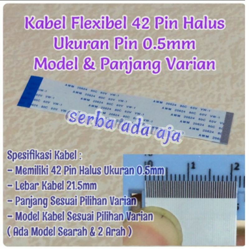 Jual Kabel Flexibel 42 Pin Halus - Panjang Variasi ukuran Pin 0.5 mm ...