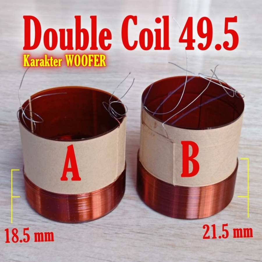 Jual Spul speaker Double Coil diameter 49.5 spool spiker 6 8 10 12 15 ...