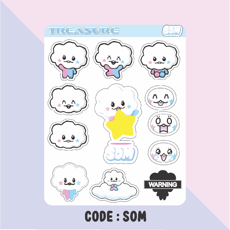 Jual STICKER TREASURE TRUZ CHILLY ROMY YOCHI MATETSU BONBON HIKUN LAWOO ...