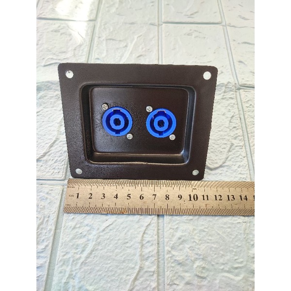 Jual Panel Plat Speakon + Soket Speakon Biru Terminal Spikon Speaker 2 ...
