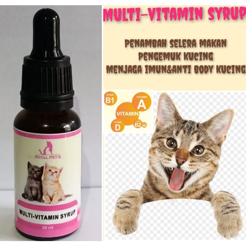 Jual MULTI Vitamin Syrup Suplemen 30ML ROYAL PETS vitamin kucing | Shopee Indonesia