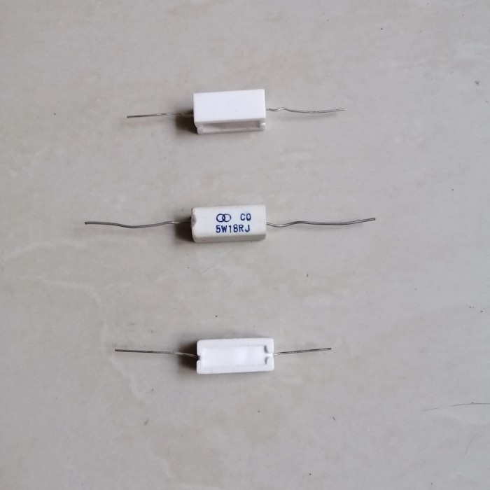 Jual 14pcs 18 ohm R Tahanan Resistor Kapur 5w 5watt 18ohm 18R 18RJ 5 w watt | Shopee Indonesia