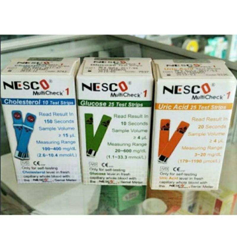 Jual Nesco Strip Refill (Asam Urat/Kolesterol/Gula Darah) | Shopee ...